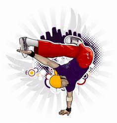 Break-dancers set Royalty Free Vector Image - VectorStock