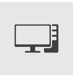 The computer icon pc symbol flat Royalty Free Vector Image