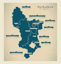 Modern map - amber valley district uk Royalty Free Vector