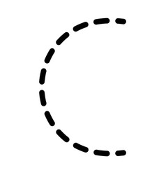 Tracing alphabet lowercase small letter c Vector Image