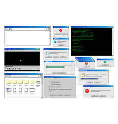 Browser interface website window mockup internet Vector Image