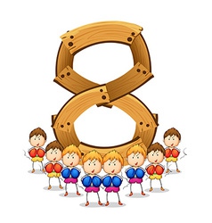 Number 8 Royalty Free Vector Image - VectorStock