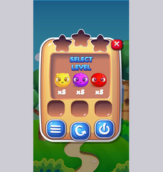 Leaderboard mobile game user interface gui assets Vector Image