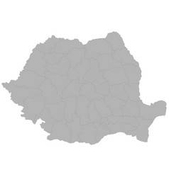 Romania map contour romanian map country Vector Image