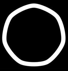 Rounded square contour outline shape soft smooth Vector Image