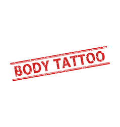 Body tattoo stamp seal with corroded texture Vector Image