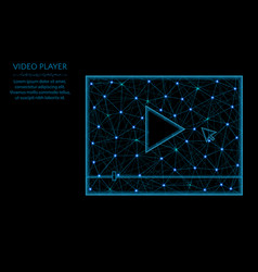 Video player low poly design play button Vector Image