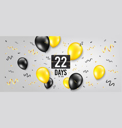 Two days left icon 2 days to go Royalty Free Vector Image