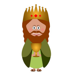 One of the three wise men cartoon character Vector Image