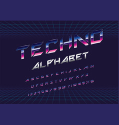 Retro font Royalty Free Vector Image - VectorStock