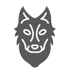 Wolf line icon animal and zoo Royalty Free Vector Image