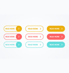 Gradient buttons rectangular next page button Vector Image