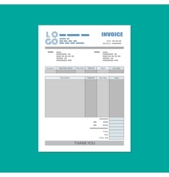 Hands unfill paper invoice form receipt bill Vector Image