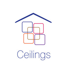 Set ceiling logos and stretch ceilings Royalty Free Vector