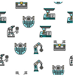 Semiconductor manufacturing plant seamless Vector Image