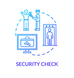 Airport security check concept icon passengers Vector Image