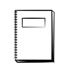 Sketch draw notebook cartoon Royalty Free Vector Image