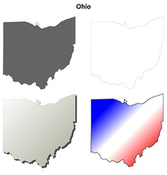 Ohio line art map Royalty Free Vector Image - VectorStock