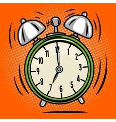 Alarm clock ring comic book style Royalty Free Vector Image