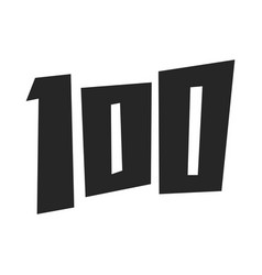 Number 100 Royalty Free Vector Image - VectorStock