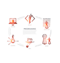 Coding concept website development and app Vector Image