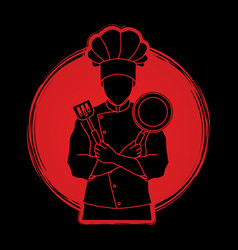 Vintage cooking logo Royalty Free Vector Image