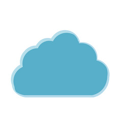 Blue cloud icon Royalty Free Vector Image - VectorStock