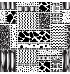Seamless patchwork pattern rectangles and squares Vector Image