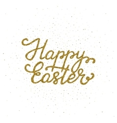 Happy easter glitter design Royalty Free Vector Image