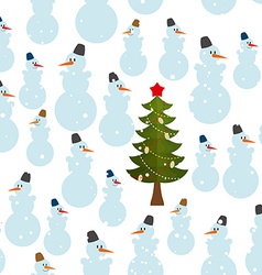 Christmas seamless pattern with snowman Royalty Free Vector