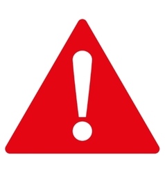 Problem flat red color icon Royalty Free Vector Image