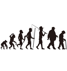 Silhouette man evolution Royalty Free Vector Image