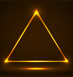 Abstract neon triangle with glowing lines Vector Image