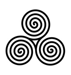 Breton and celtic original triskel symbol Vector Image