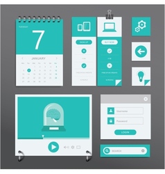 Login screen ui design Royalty Free Vector Image