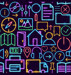 User interface neon icons Royalty Free Vector Image