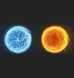 Magic power bolt and lightning energy ball Vector Image