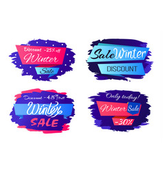 Sale and discounts labels with percents collection