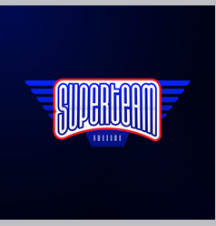 Sport emblem typography set super logo for your Vector Image