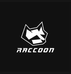Cute racoon cartoon logo icon Royalty Free Vector Image