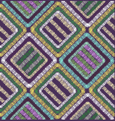 Abstract embroidery shapes geometric seamless Vector Image