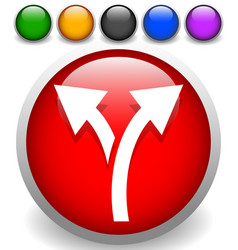 Icon with 2 way arrow branch diversion icon Vector Image