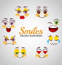 Smiley faces design Royalty Free Vector Image - VectorStock