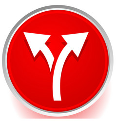 Icon with 2 way arrow branch diversion icon Vector Image