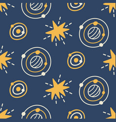 Cartoon cute hand drawn handmade seamless pattern Vector Image
