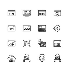 Programmer computer expert chalk white icon Vector Image