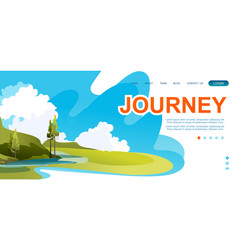 Summer natural landscape concept banner Royalty Free Vector