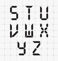 Digi font Royalty Free Vector Image - VectorStock