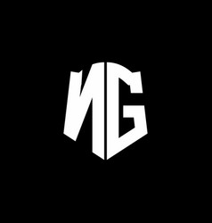 Ng logo monogram emblem style with crown shape Vector Image