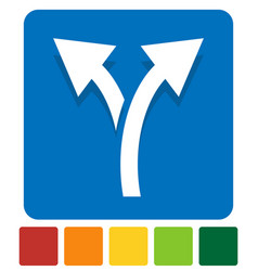 Icon with 2 way arrow branch diversion icon Vector Image